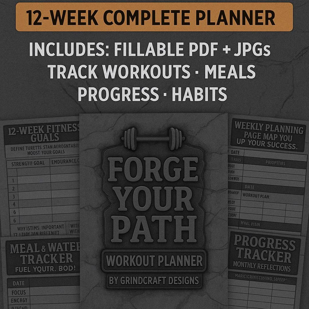 12-week Fitness Planner PDF – Printable & Fillable Workout Journal ...
