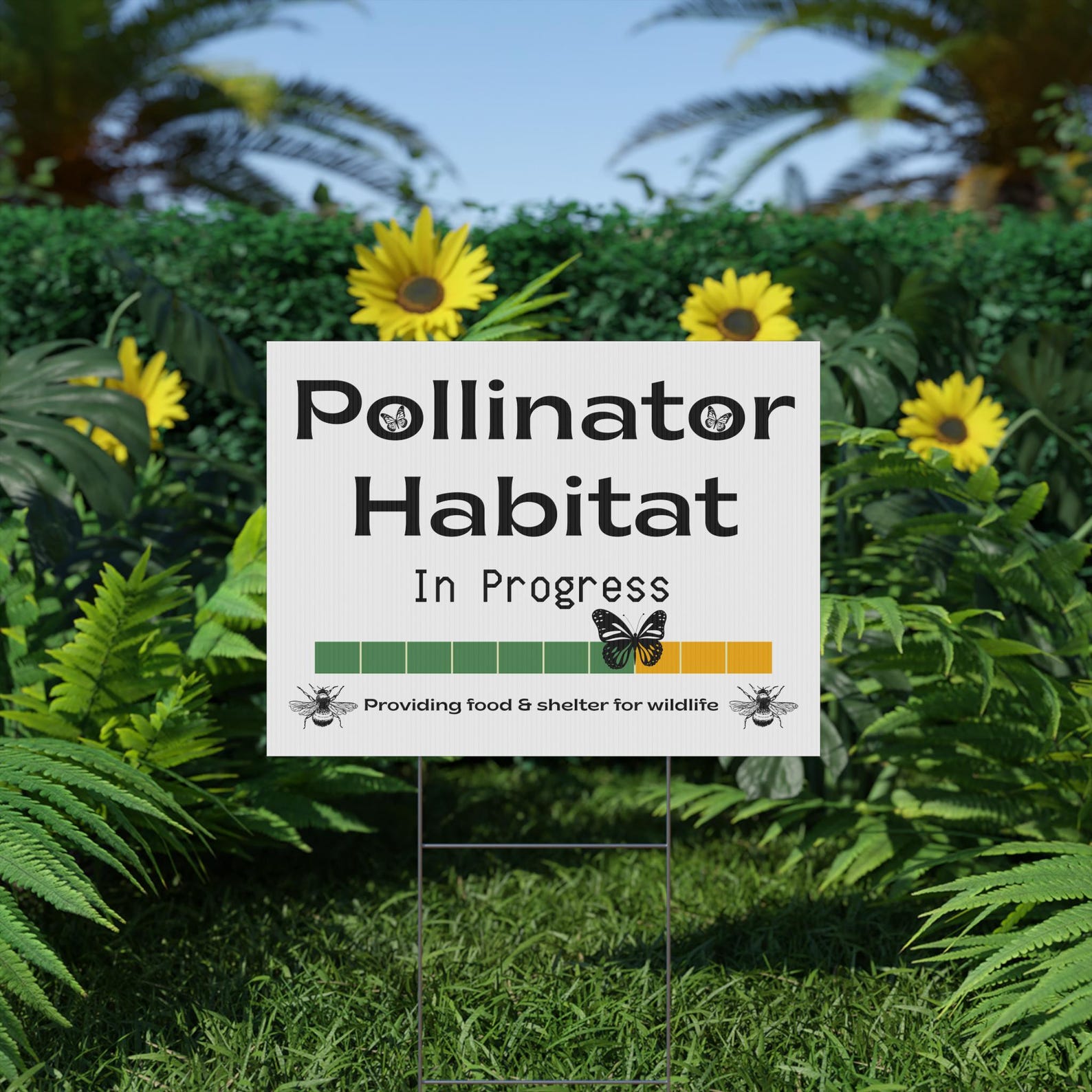 Pollinator Habitat in Progress | Printable Yard Sign PNG | Native Plant ...