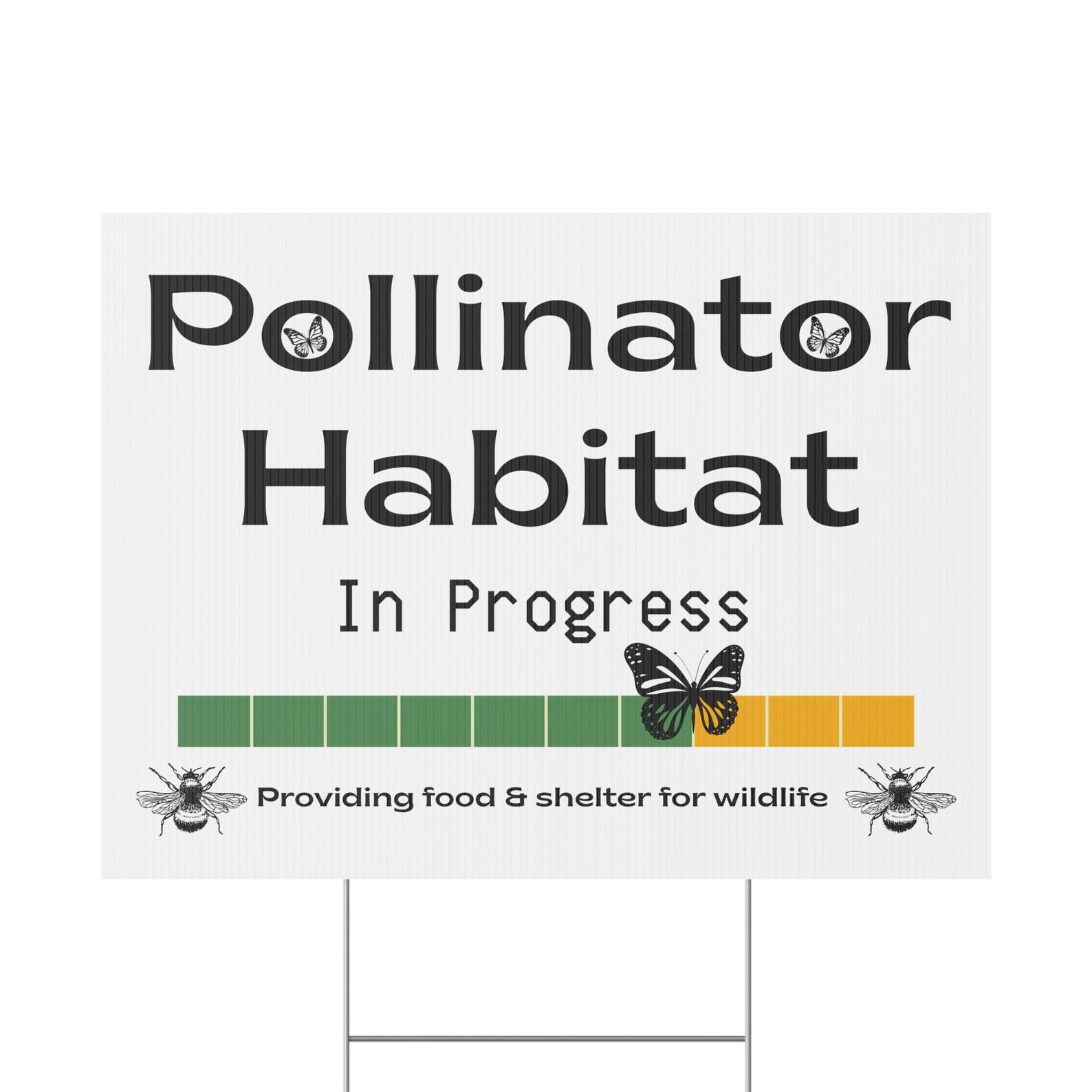 Pollinator Habitat in Progress | Printable Yard Sign PNG | Native Plant ...