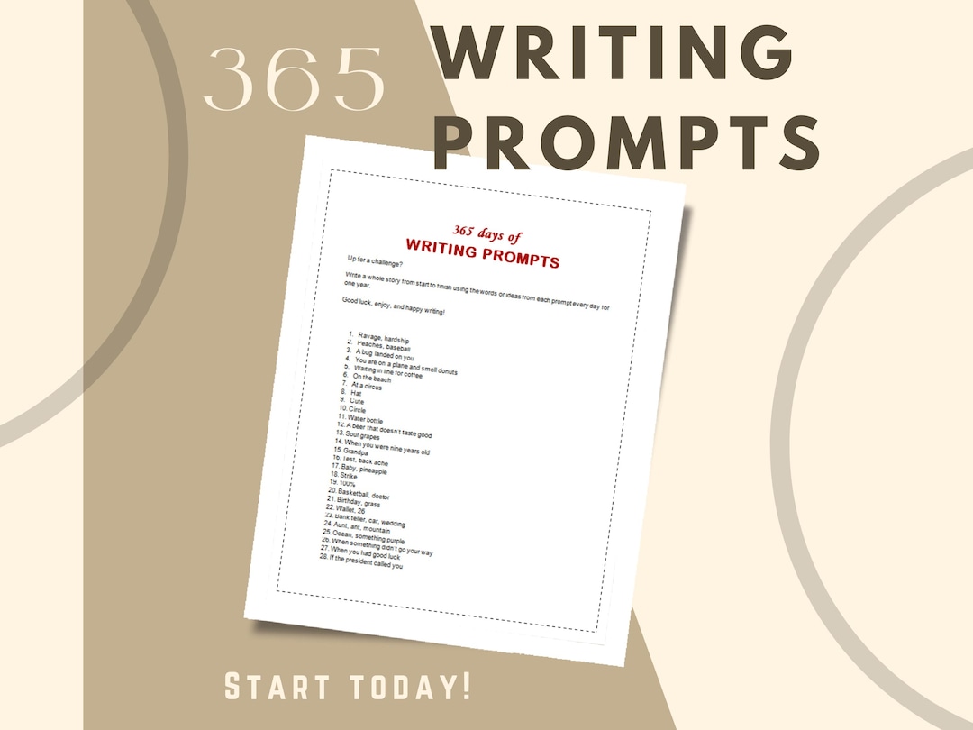 365 Days of Writing Prompts | Printable Writing Prompts | Creative ...