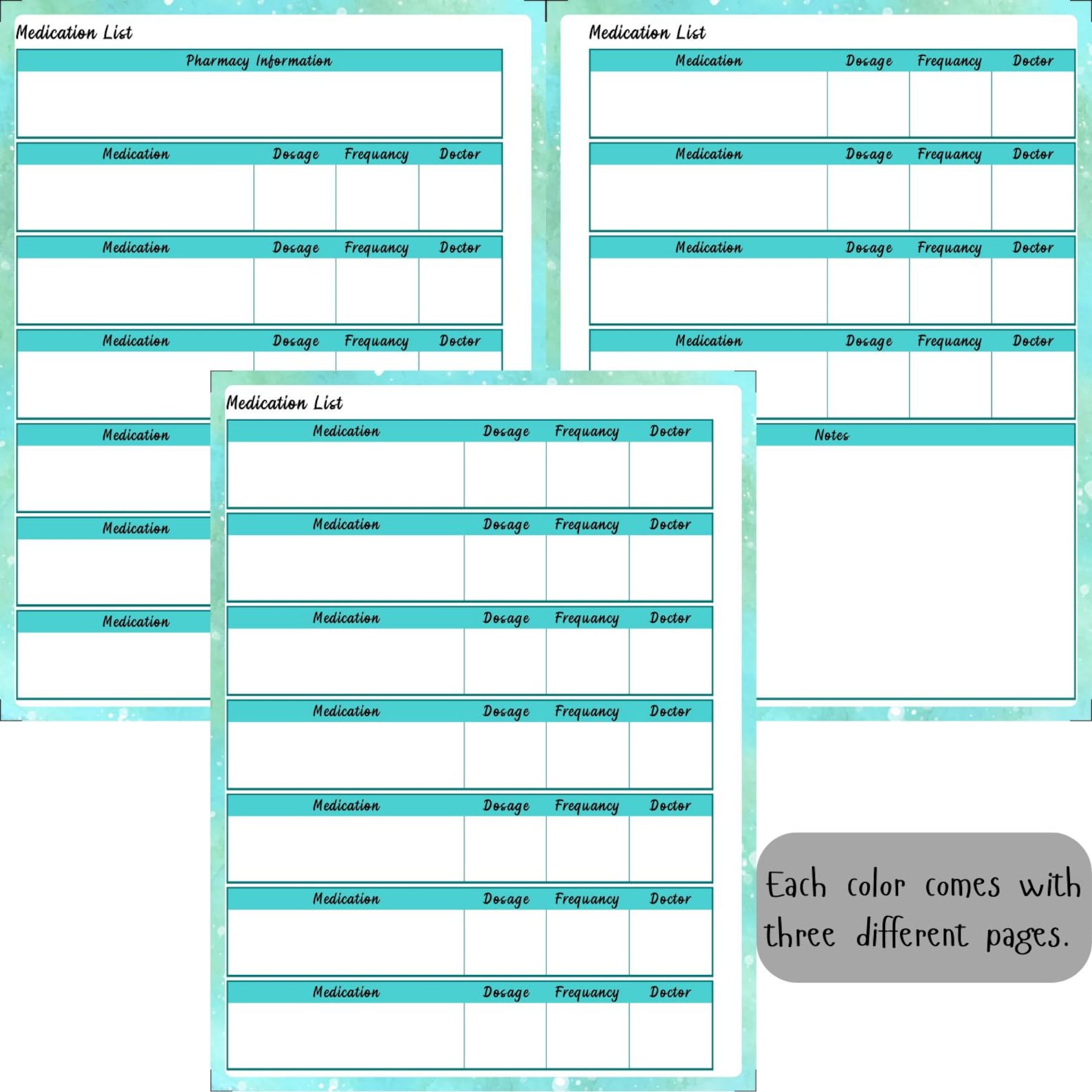 Printable Medication List for Classic Happy Planner - Etsy