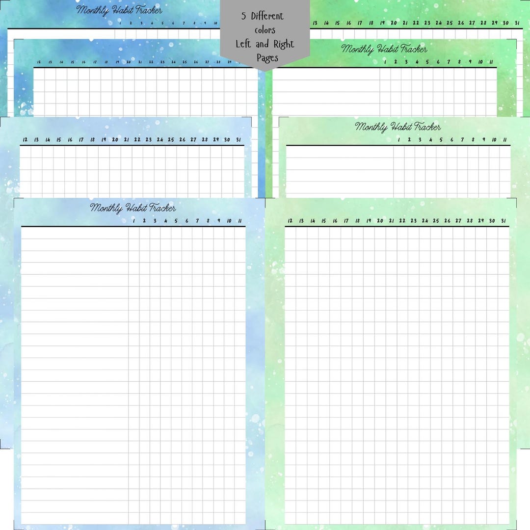 Printable Monthly Habit Tracker for Classic Happy Planner - Etsy