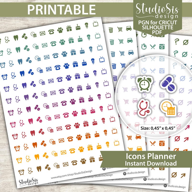 Functional Planner Printable Stickers - Etsy UK