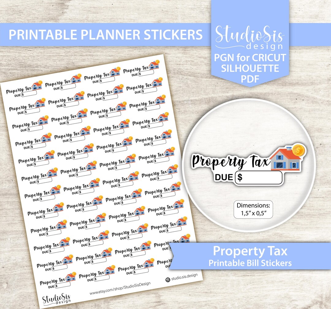 Property Tax Planner Stickers, Bill Tracker (digital Download) - Etsy