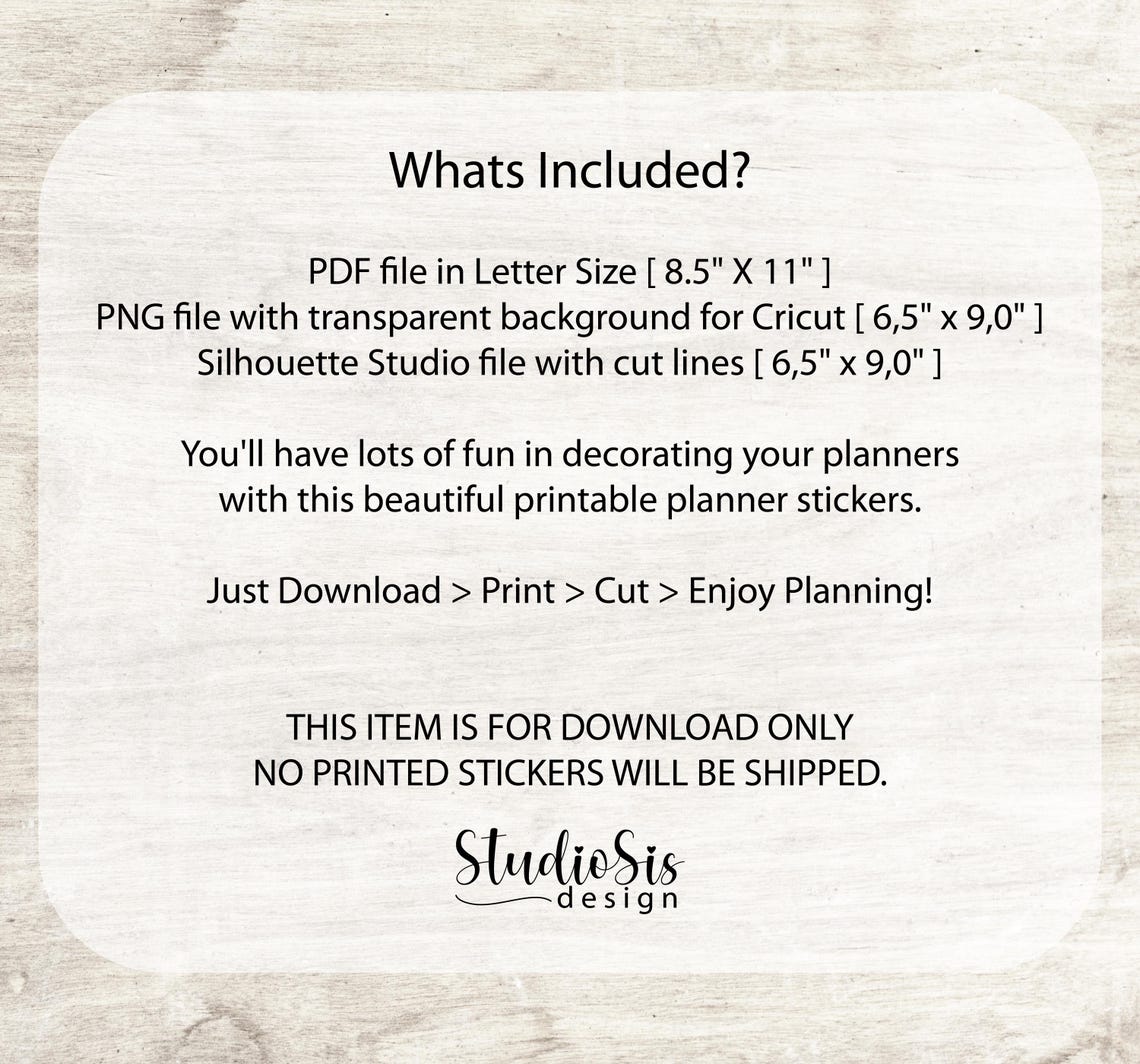 Printable One Hour Box Time | Hobonichi Cousin Planner Stickers | Cut ...