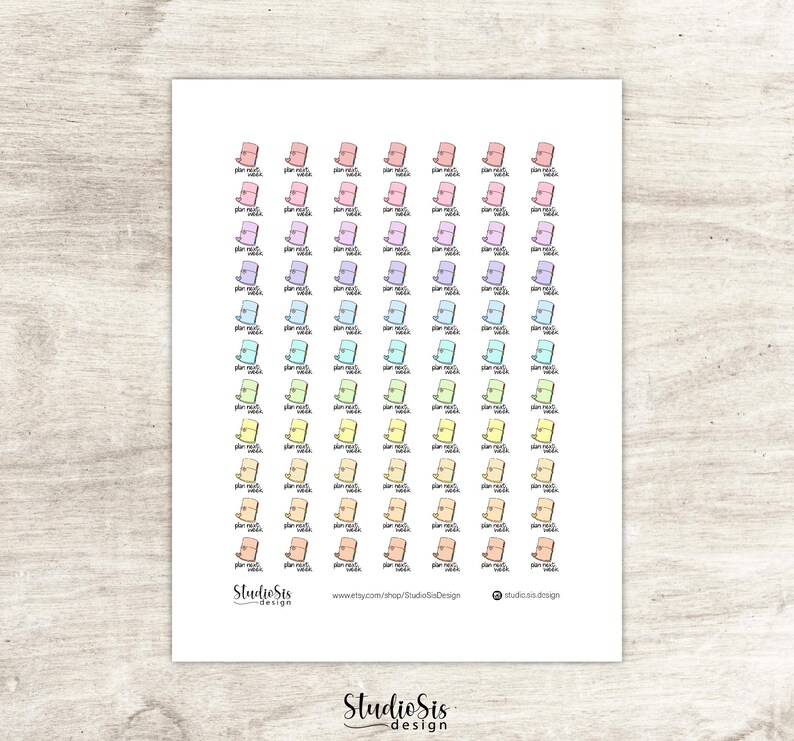 Printable Plan Next Week Doodle | Planner Stickers | Everiday Life ...