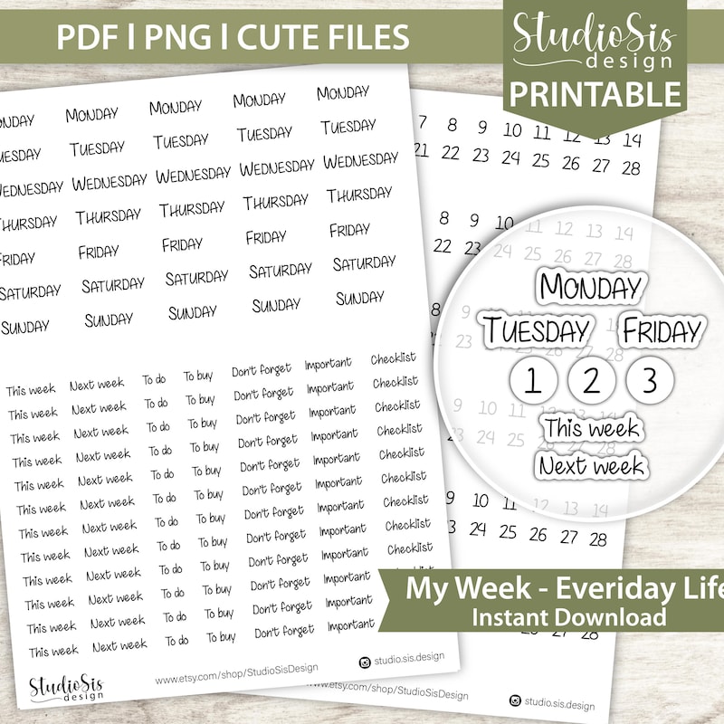 My Sticker Calendar 2026 - Etsy