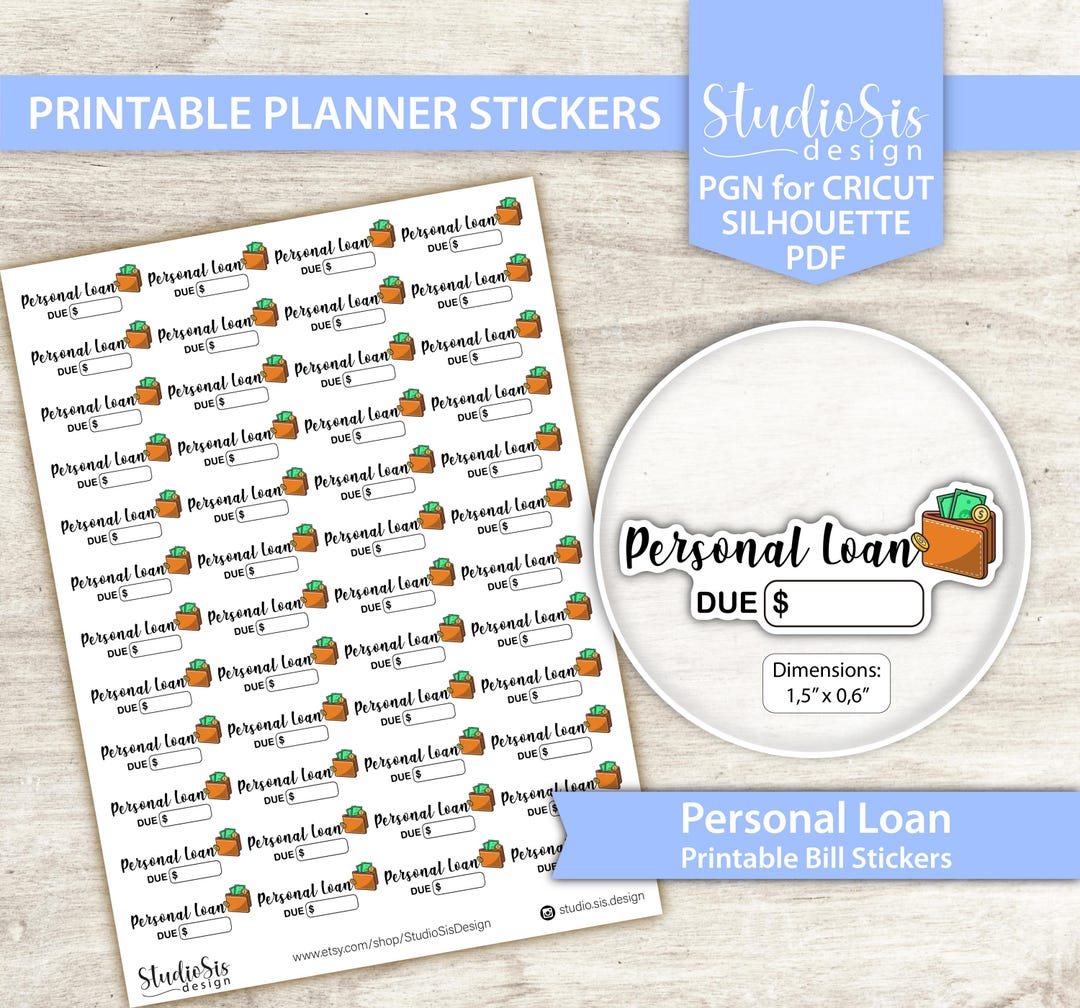 Personal Loan, Printable Planner Stickers, Bullet Journal Stickers ...