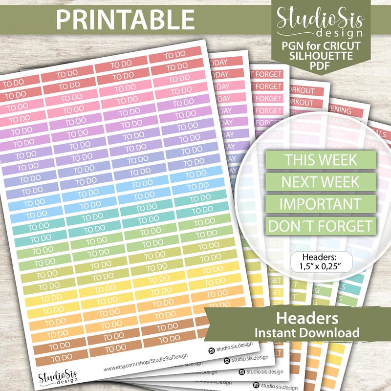 Printable Task Stickers - Etsy