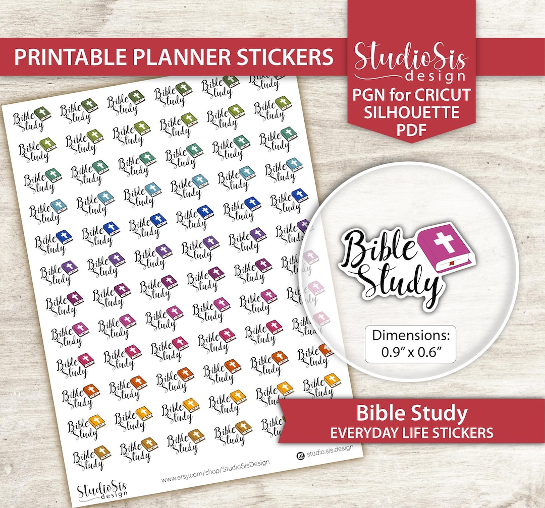 Printable Bible Study | Planner Stickers | Everiday Life Script ...