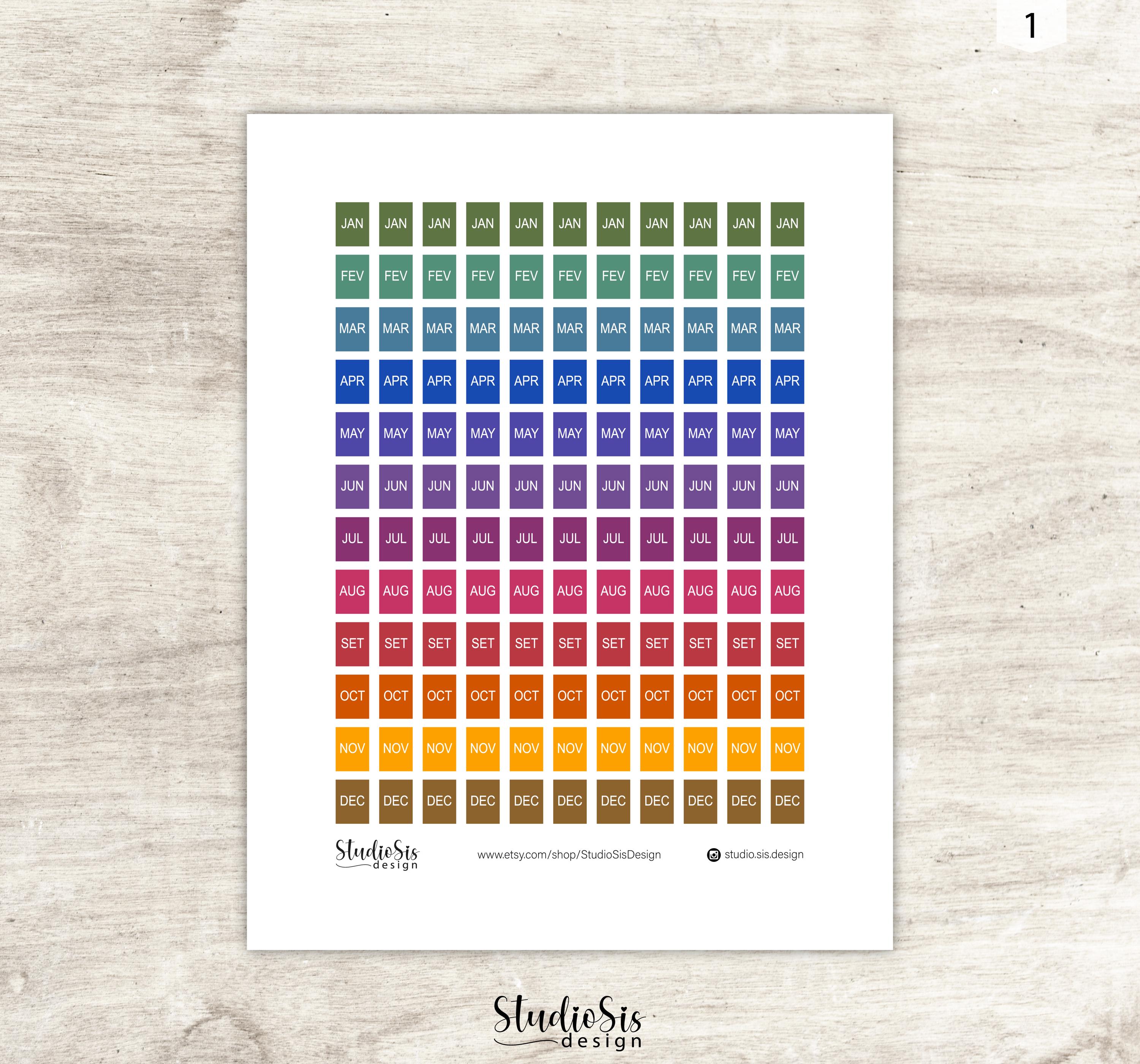 Printable Day View | Month Name Covers | Hobonichi Cousin Printable ...
