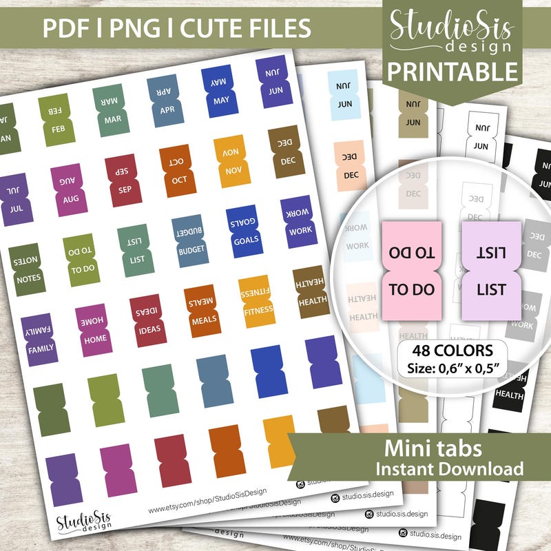 Index Stickers Planner - Etsy