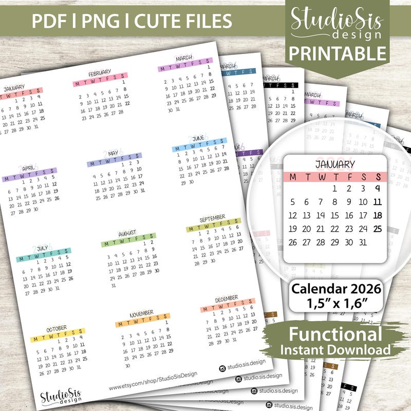 2026 Stickers Mini - Etsy