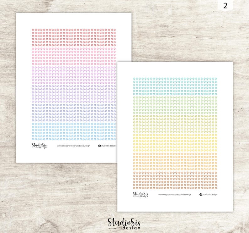 Printable Micro Dots | Hobonichi Cousin Planner Stickers | Cut Files - Etsy