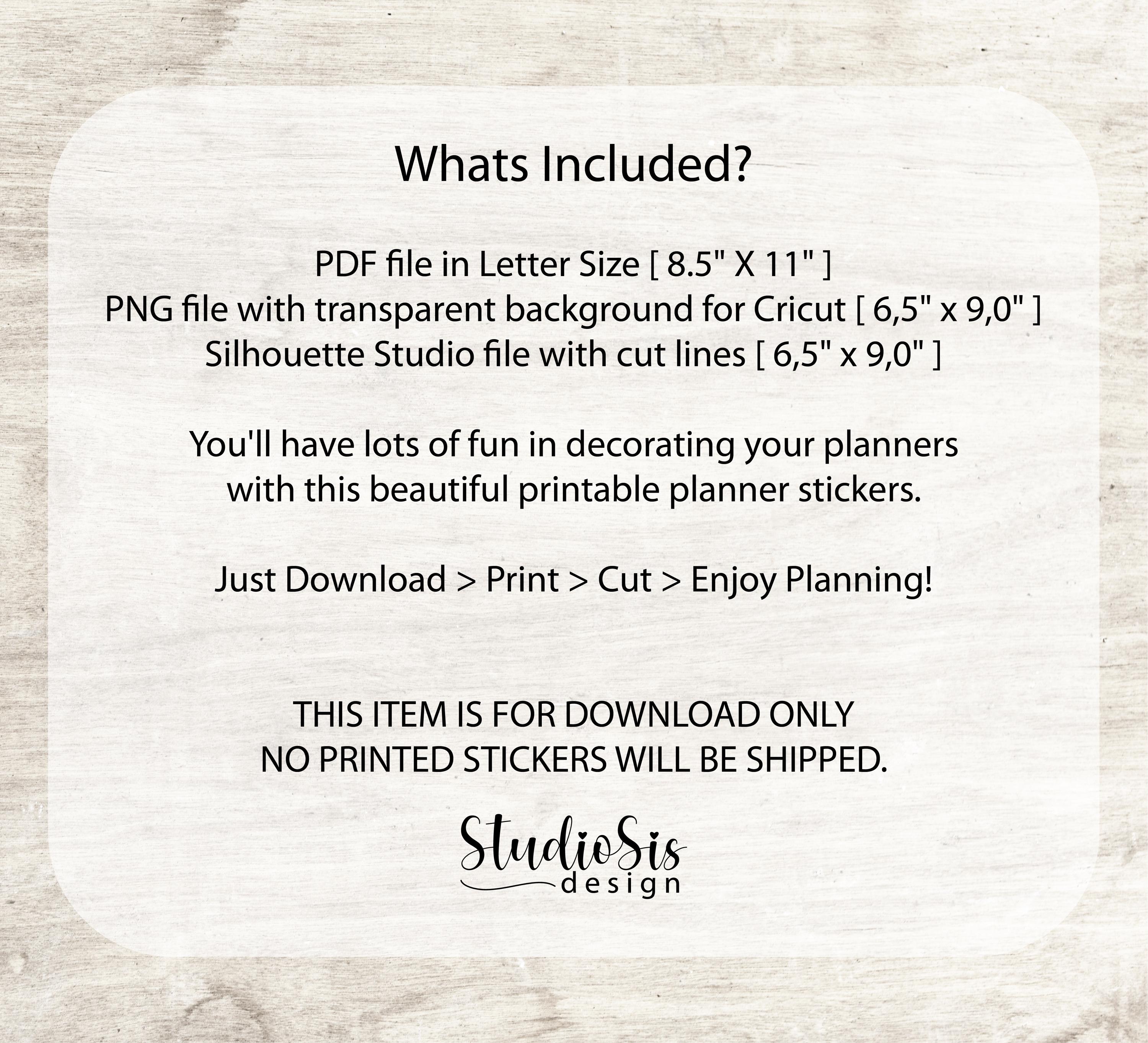 General Script Everiday Life, Printable Planner Stickers, Bullet ...