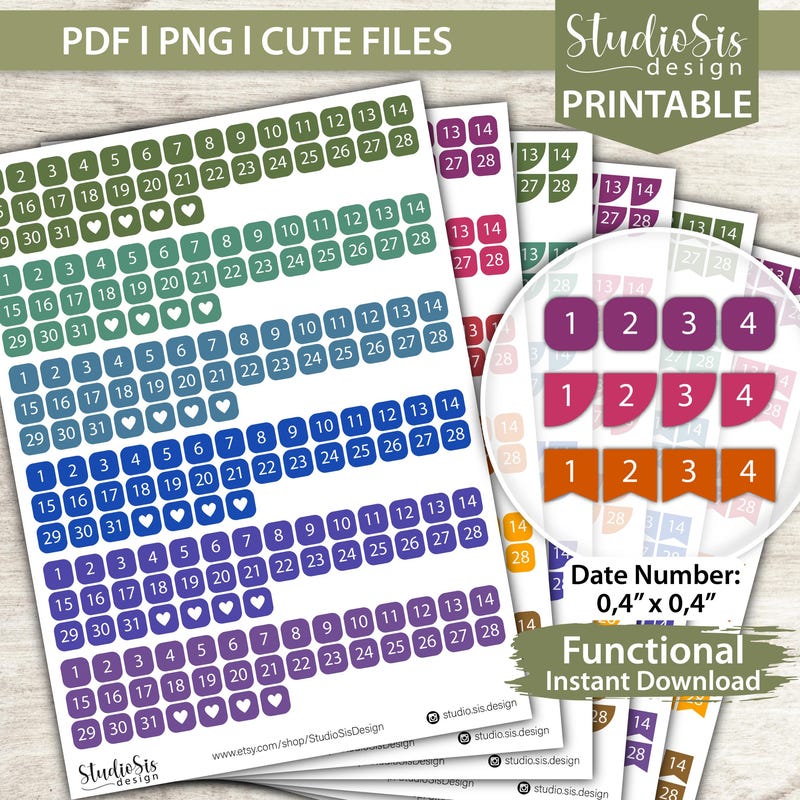 Numbered Labels Template - Etsy UK