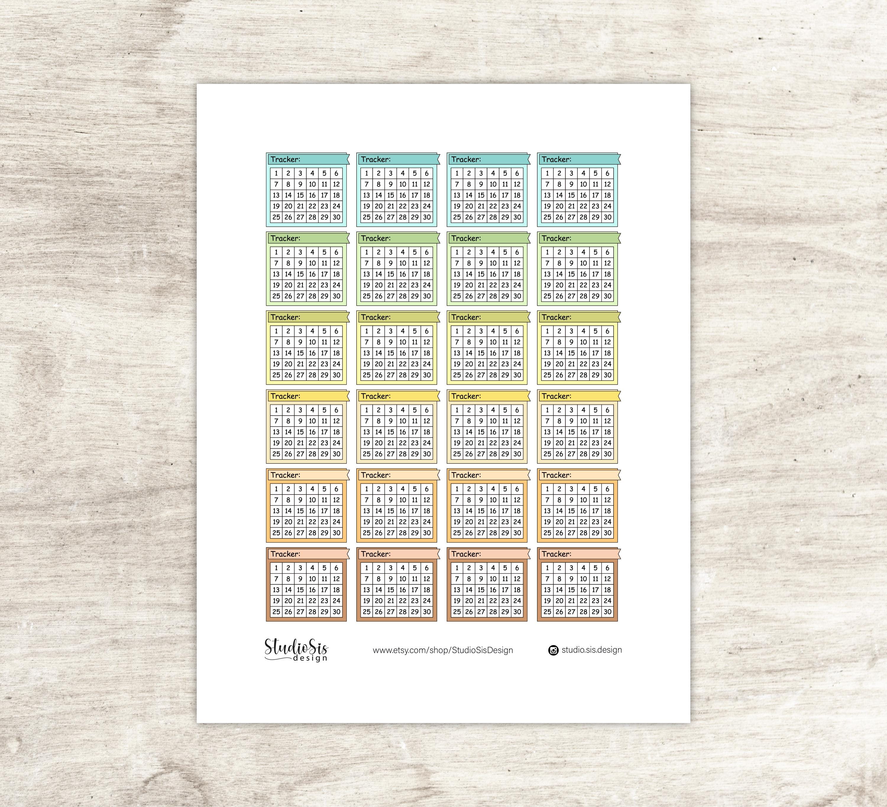 Tracker Reminder Box, Printable Planner Stickers, Bullet Journal ...