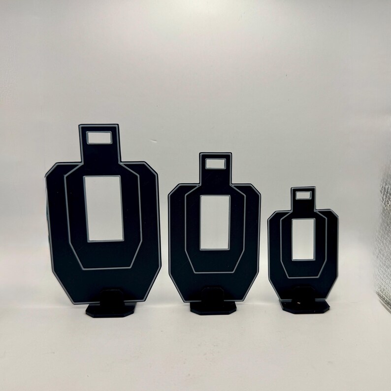 Dry Fire Targets With Stands – USPSA/IDPA Silhouette Set (3 Sizes ...