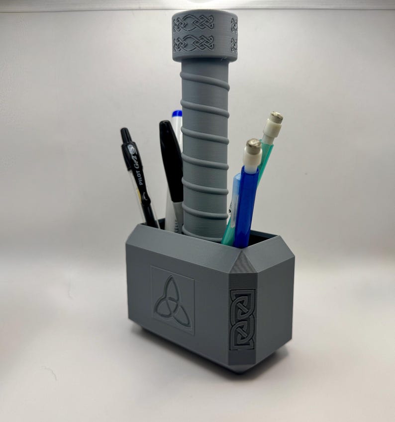 Thor Hammer Desk Organizer – Mjolnir Pen, Pencil, Toothbrush, or Plant ...