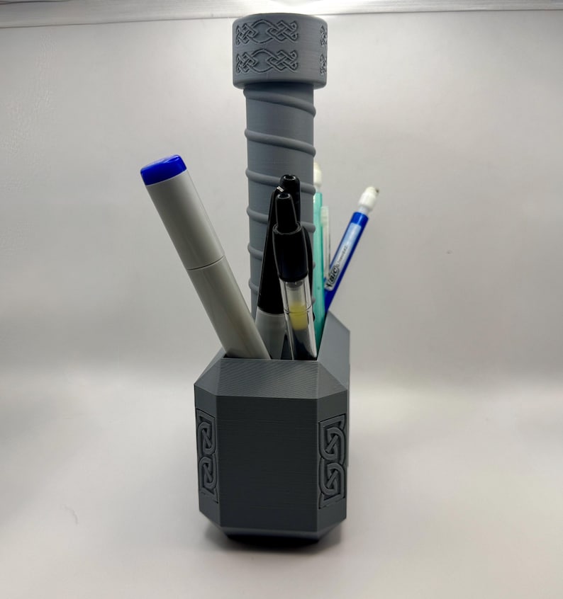 Thor Hammer Desk Organizer – Mjolnir Pen, Pencil, Toothbrush, or Plant ...