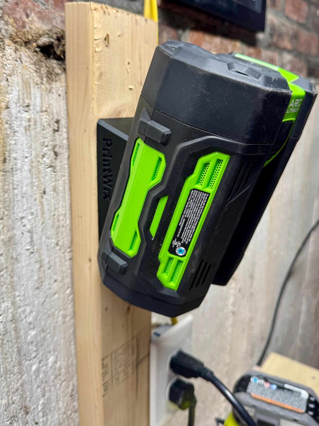 EGO 56V Battery Holder | Rugged Wall Mount Rack | Garage Storage ...