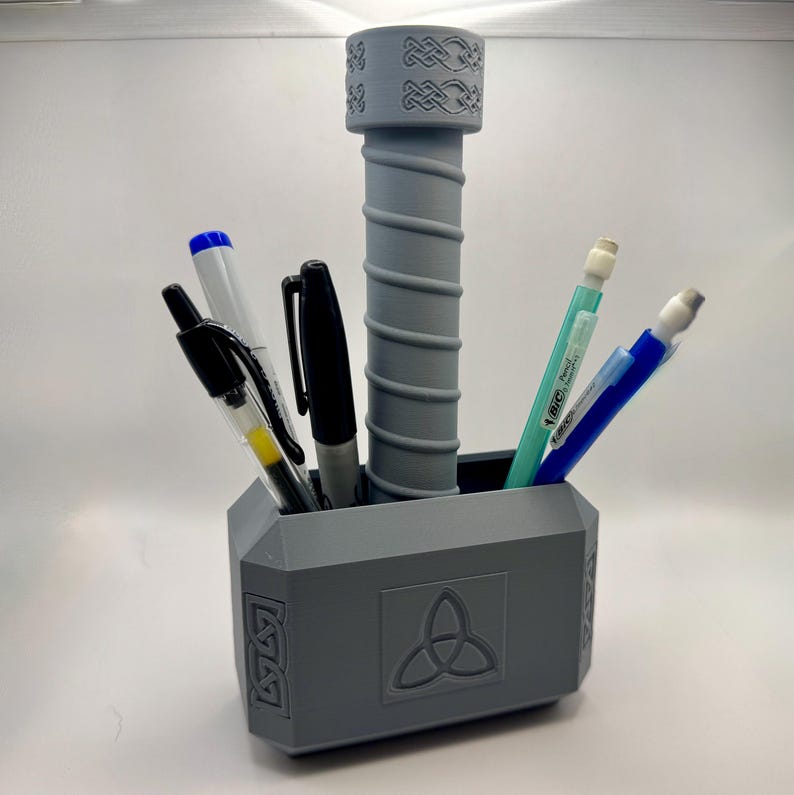 Thor Hammer Desk Organizer – Mjolnir Pen, Pencil, Toothbrush, or Plant ...