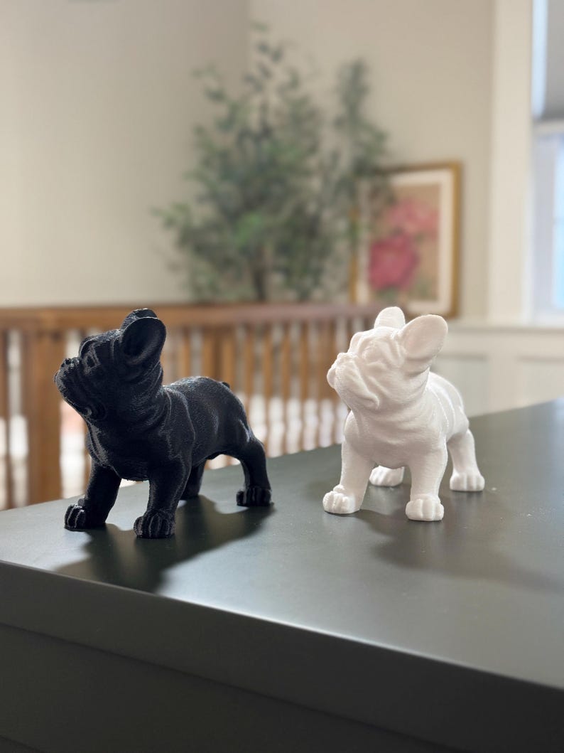 French Bulldog Figurine | Black or White | 4" Frenchie Statue for Dog ...