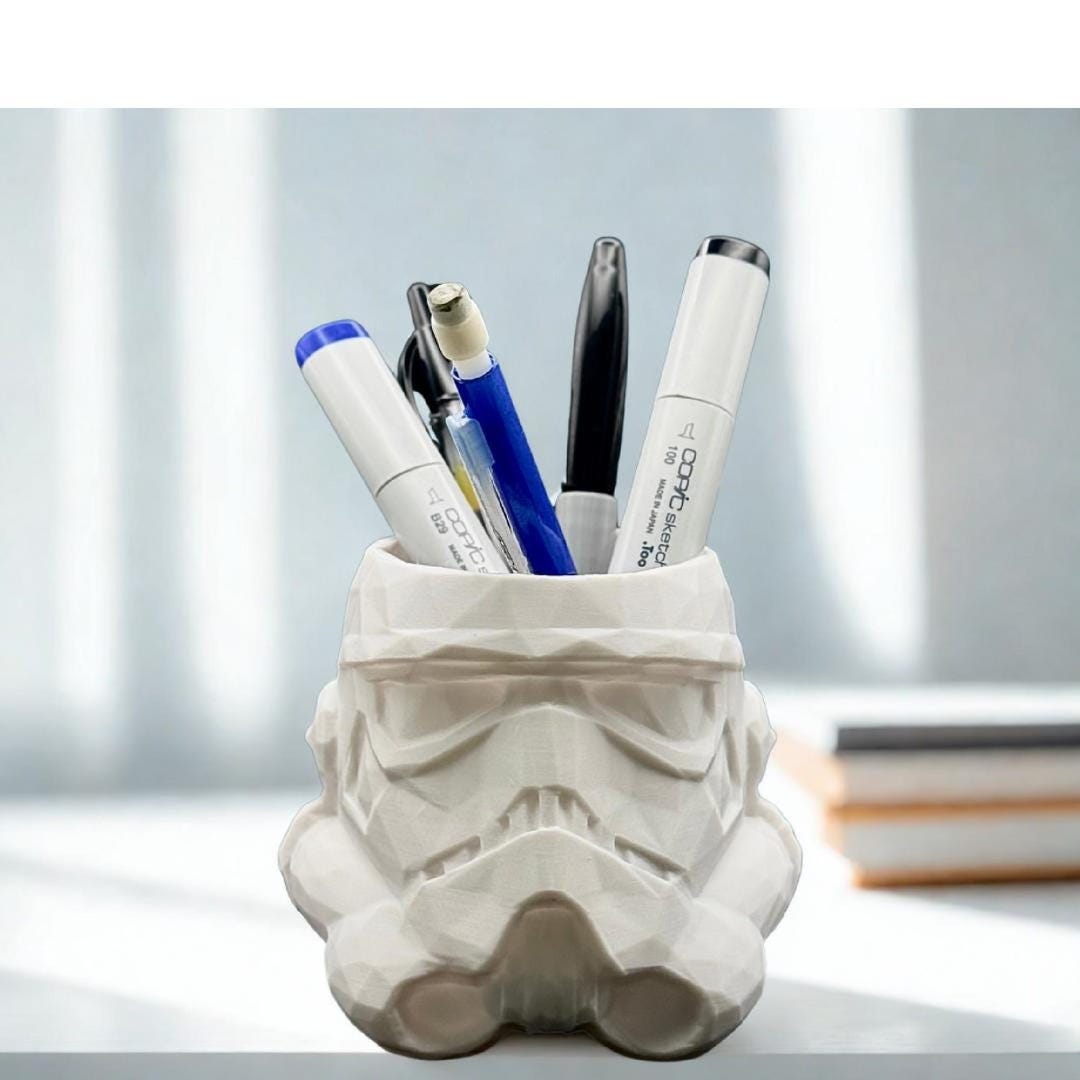 Stormtrooper Pen Holder - Star Wars Desk Organizer, Geeky Pencil Cup ...