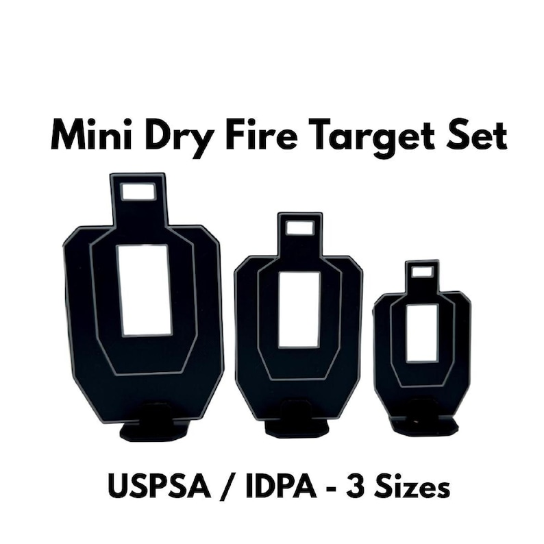 Dry Fire Targets With Stands – USPSA/IDPA Silhouette Set (3 Sizes ...