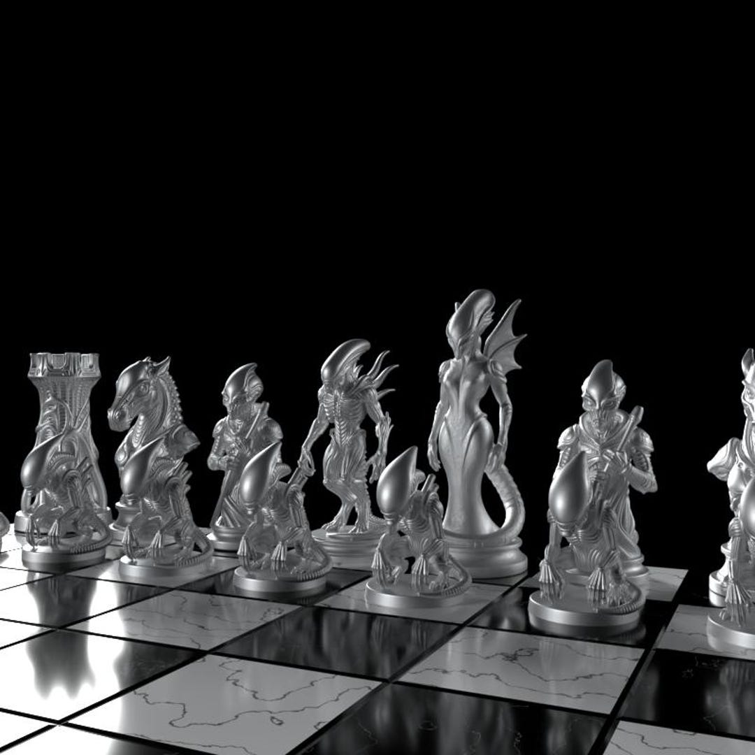Aliens Chess Set STL Files for 3D Printing - Etsy Canada