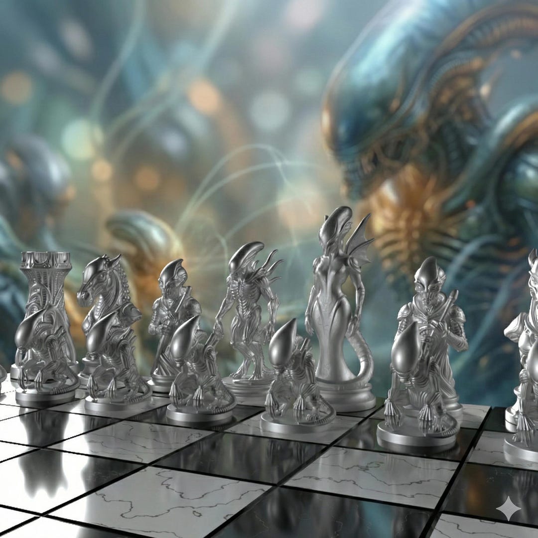 Aliens Chess Set STL Files for 3D Printing - Etsy