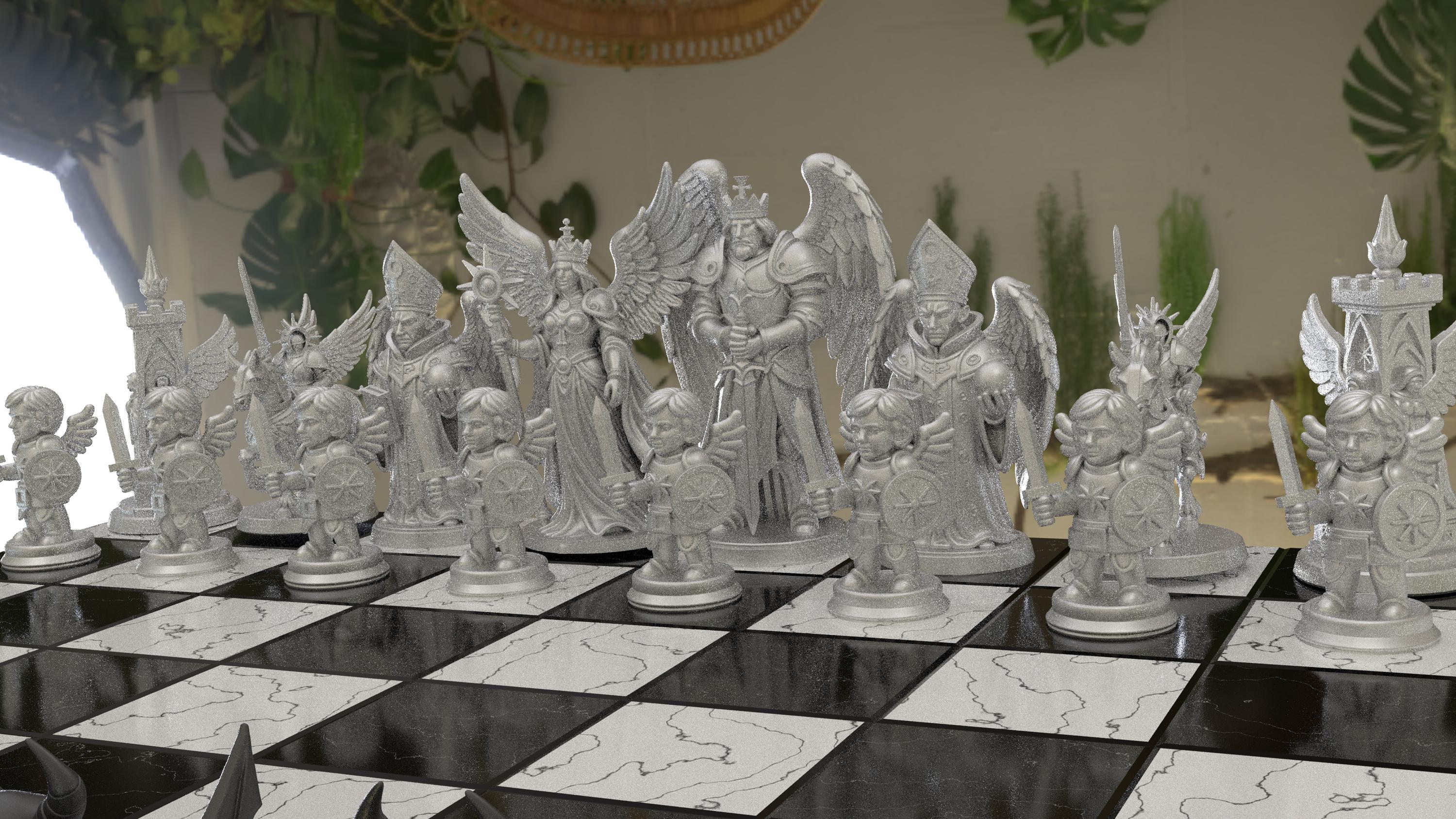 Angels Vs Demons Chess Pieces – 3D STL Files - Etsy