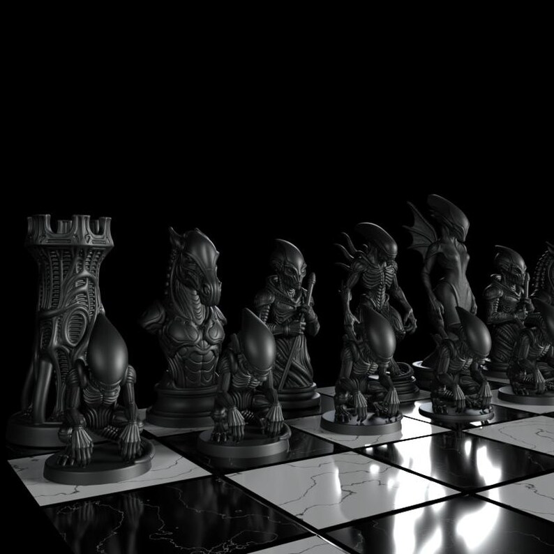 Aliens Chess Set STL Files for 3D Printing - Etsy