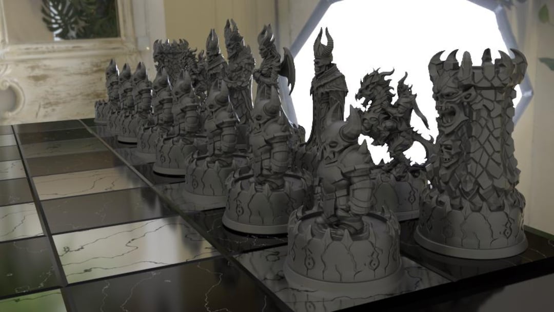 Demonic Chess Pieces – 3D STL Files - Etsy