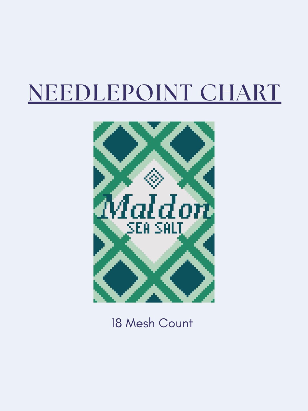 Maldon Sea Salt | Needlepoint Chart | 18 Mesh PDF - Etsy