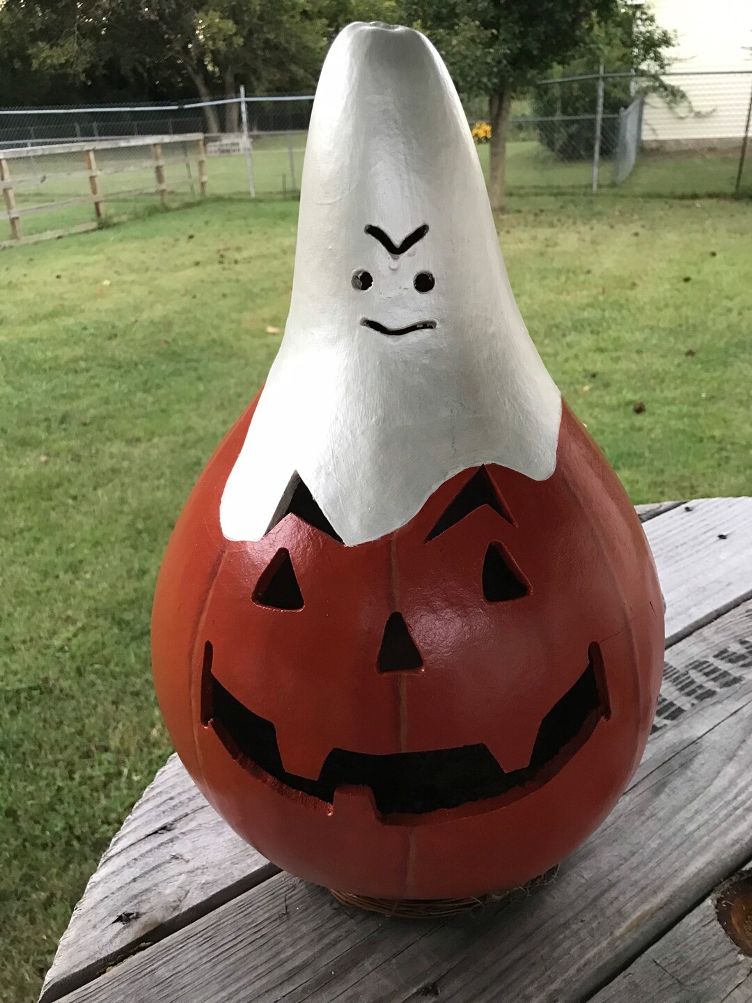 Sneaky Jack the Lighted Halloween Jack O Lantern Gourd and Spook the ...