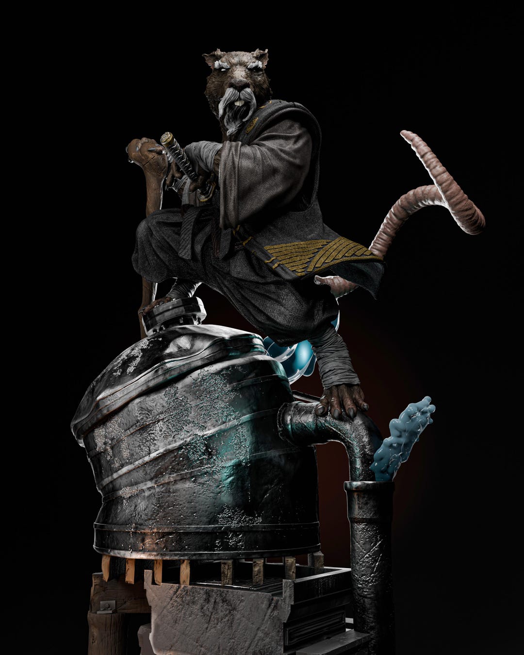 Master Splinter + Bust - STL Model for Resin Printer Figure 3D Printing ...