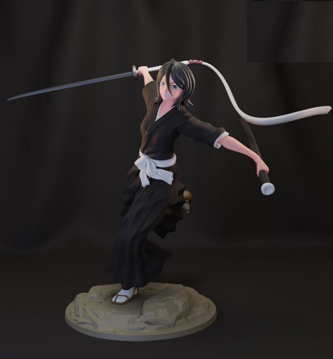 Rukia Kuchiki From Bleach - STL Model for Resin Printer Figure 3D ...