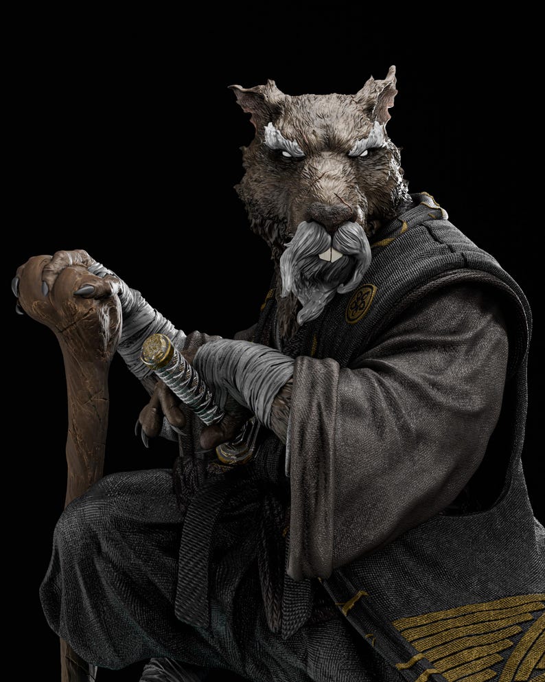 Master Splinter + Bust - STL Model for Resin Printer Figure 3D Printing ...
