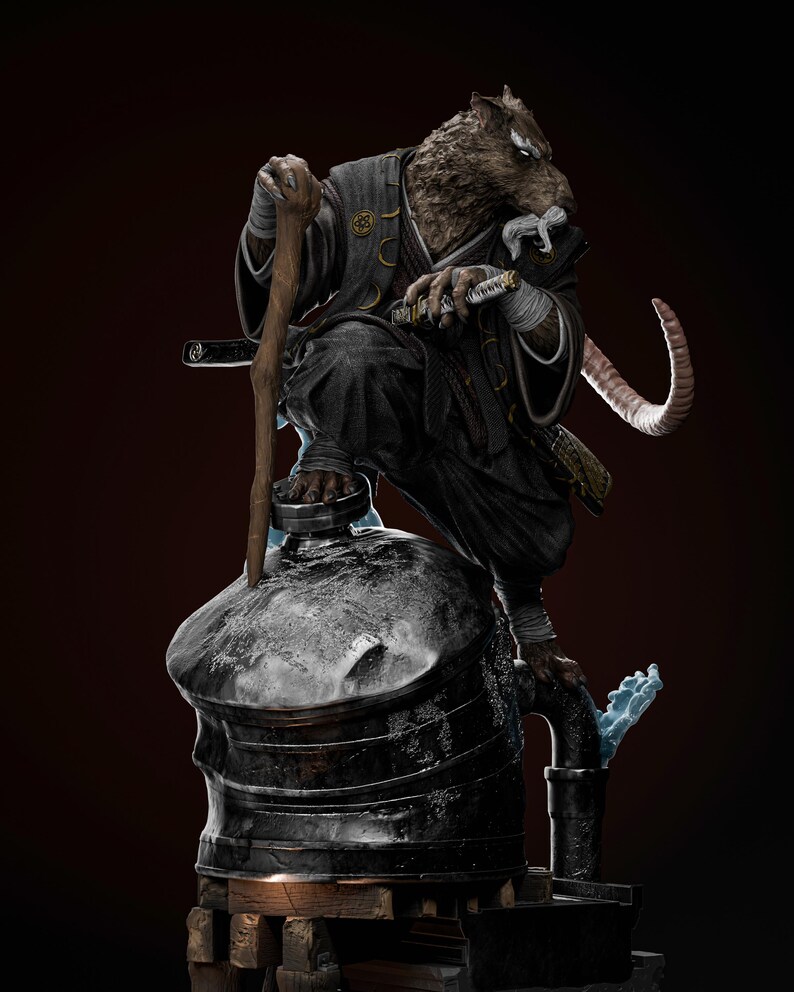 Master Splinter + Bust - STL Model for Resin Printer Figure 3D Printing ...