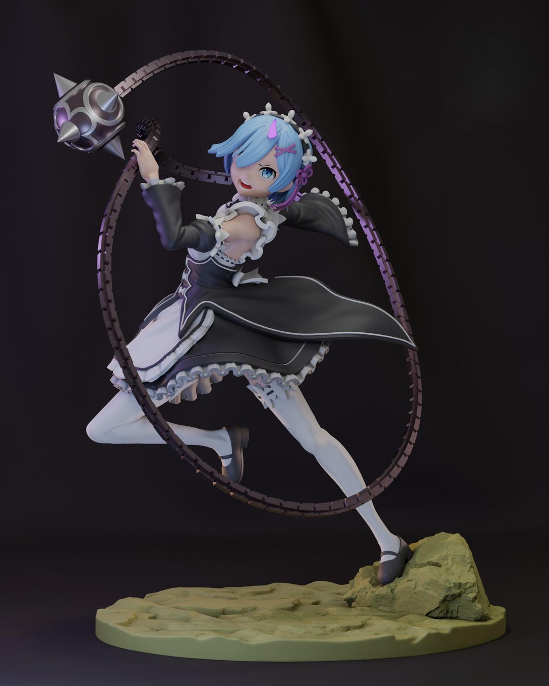 Rem From Rezero - STL Model for Resin Printer Figure 3D Printing - High ...