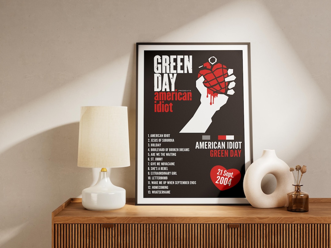 Green Day American Idiot Poster | Digital Album Art Print | 2000s Punk ...