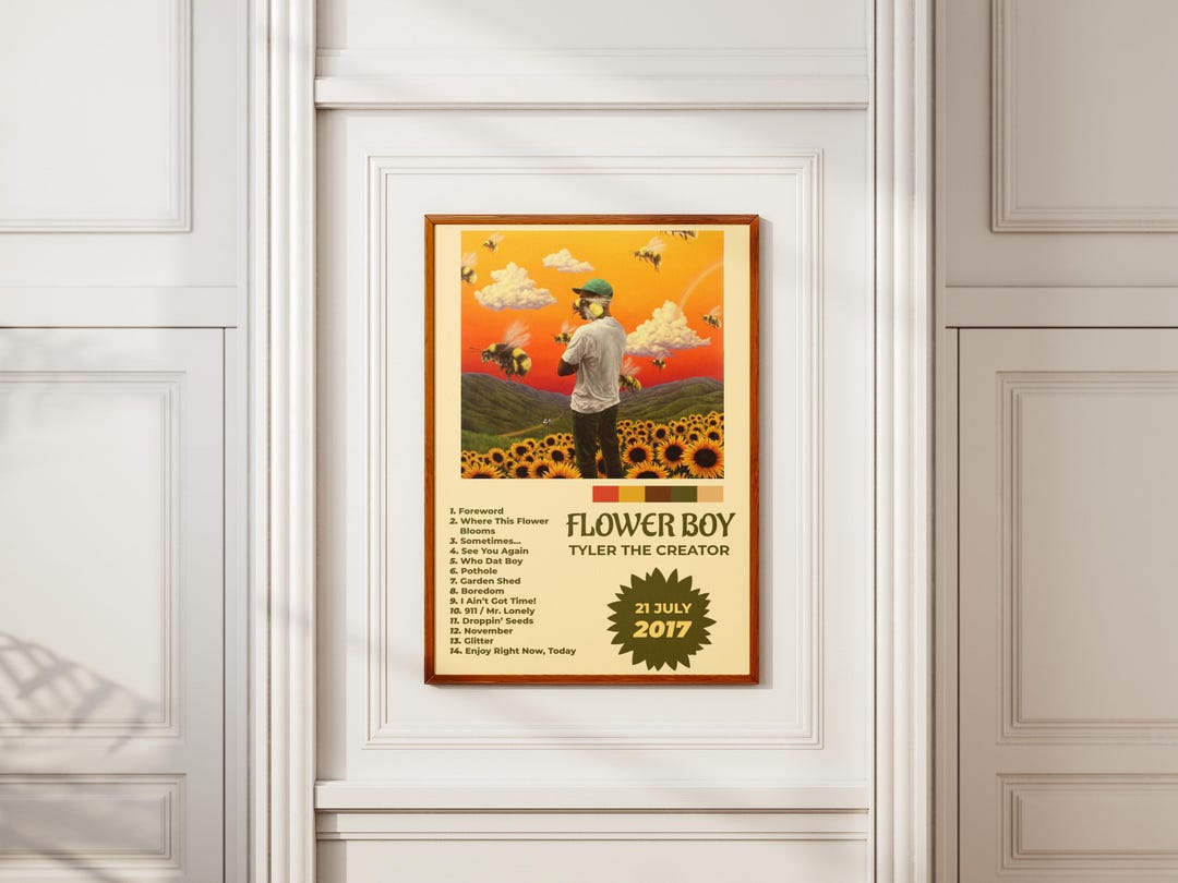 Tyler, the Creator Flower Boy Poster | Digital Album Art Print | 2010s ...