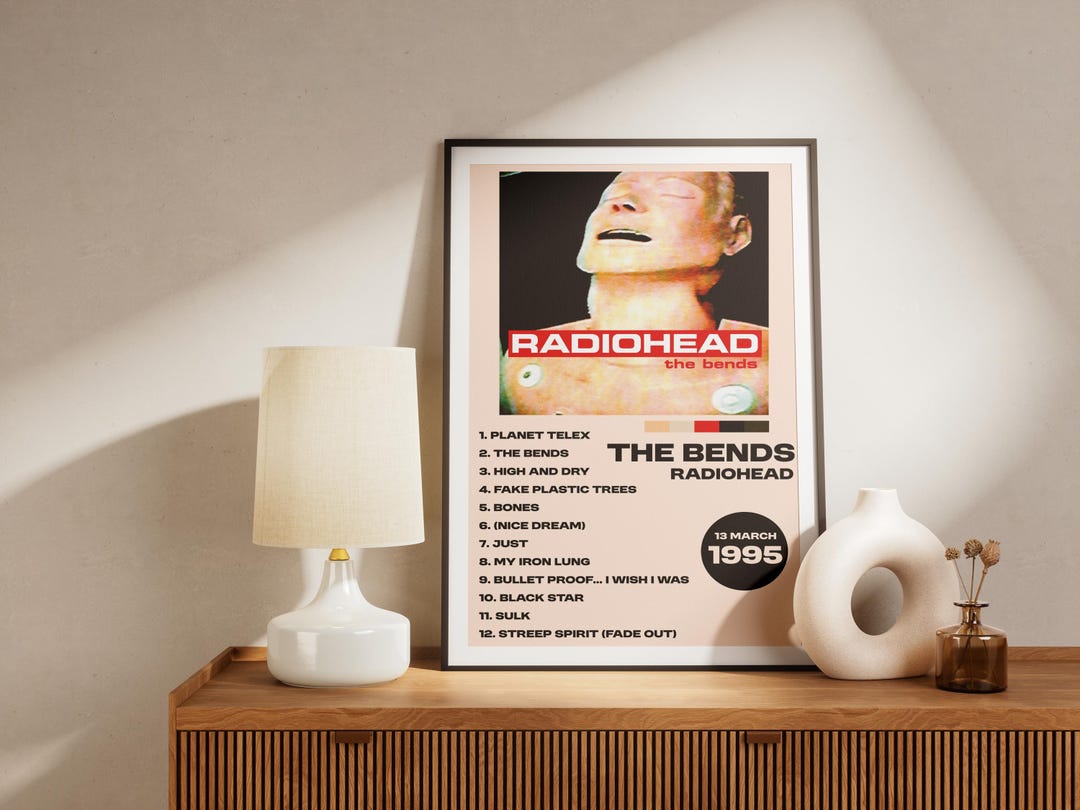 Radiohead the Bends Poster | Digital Album Art Print | 90s Alternative ...