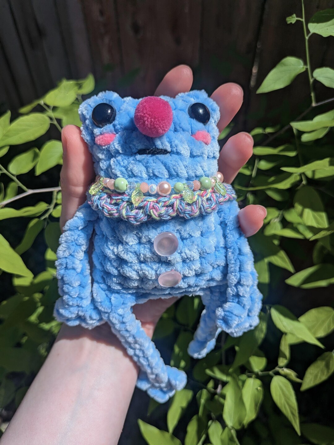 Crochet Clown Frog, Blue Amigurumi Plush - Etsy