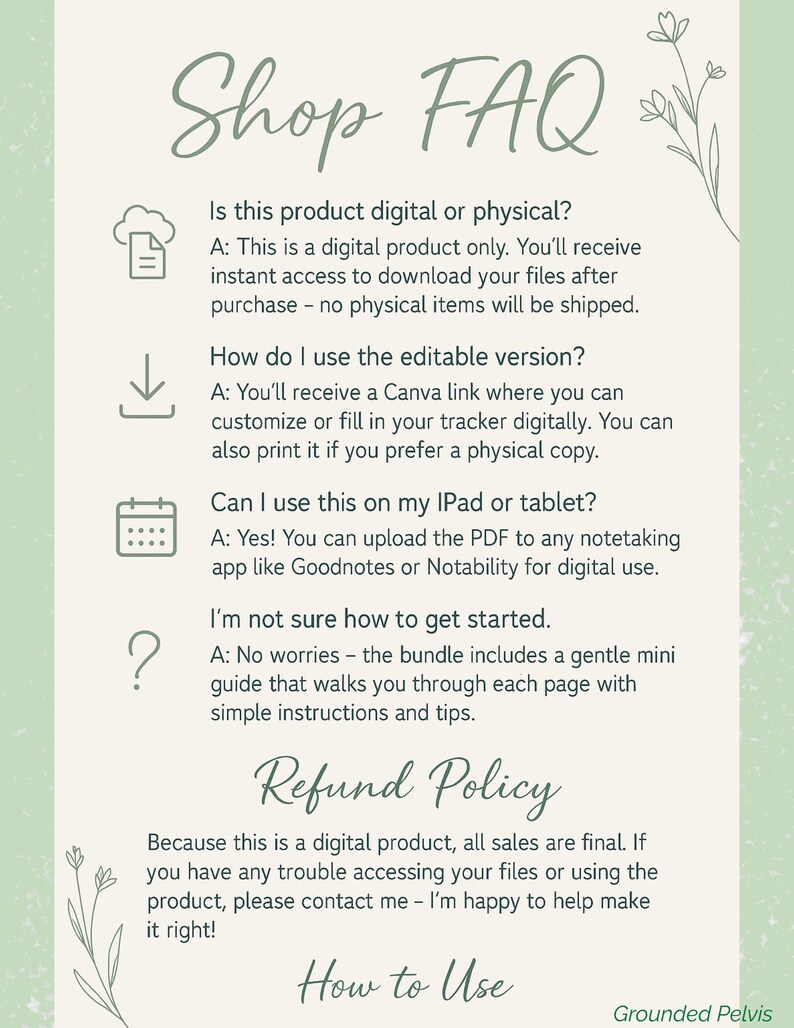 Pelvic Health Tracker Bundle | Printable + Editable | Bladder, Bowel ...