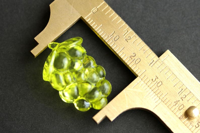 Two (2) Lime Green Grape Buttons. Bunch of Grapes Green Buttons. Clear ...
