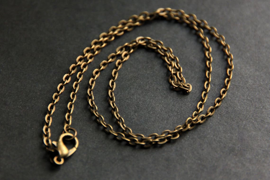 Necklace Chain in Silver Gold Bronze or Copper Turn Any - Etsy