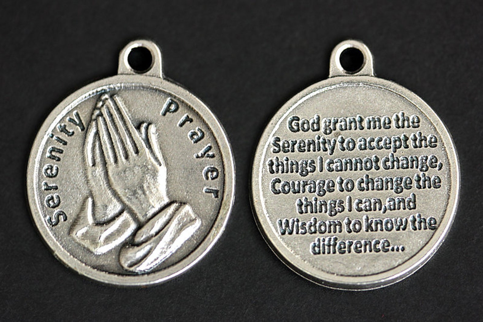 Serenity Prayer Medal. Catholic Pendant. Serenity Prayer - Etsy