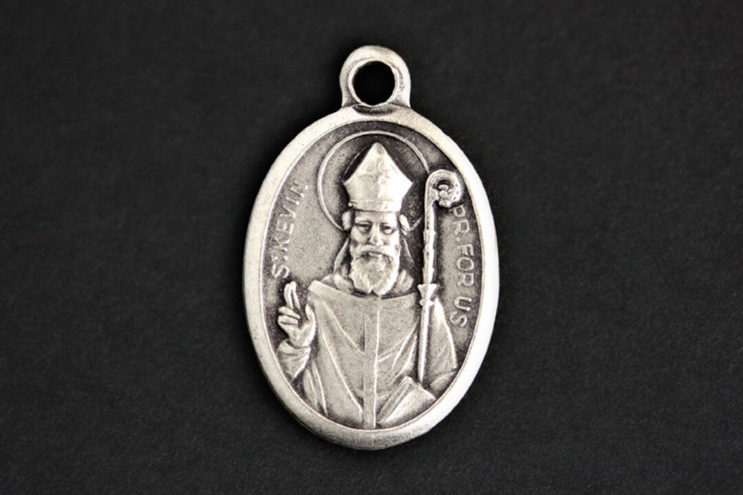 Saint Kevin Medal. Catholic Pendant. St Kevin Pendant. Saint Kevin ...